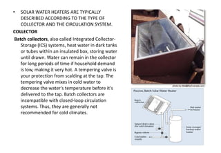 Solar water heater | PPTX | Water Services | Home Utilities