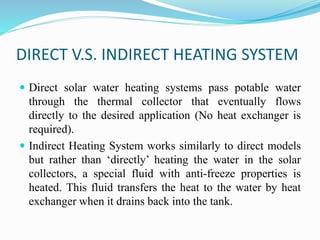 Solar water heating | PPTX