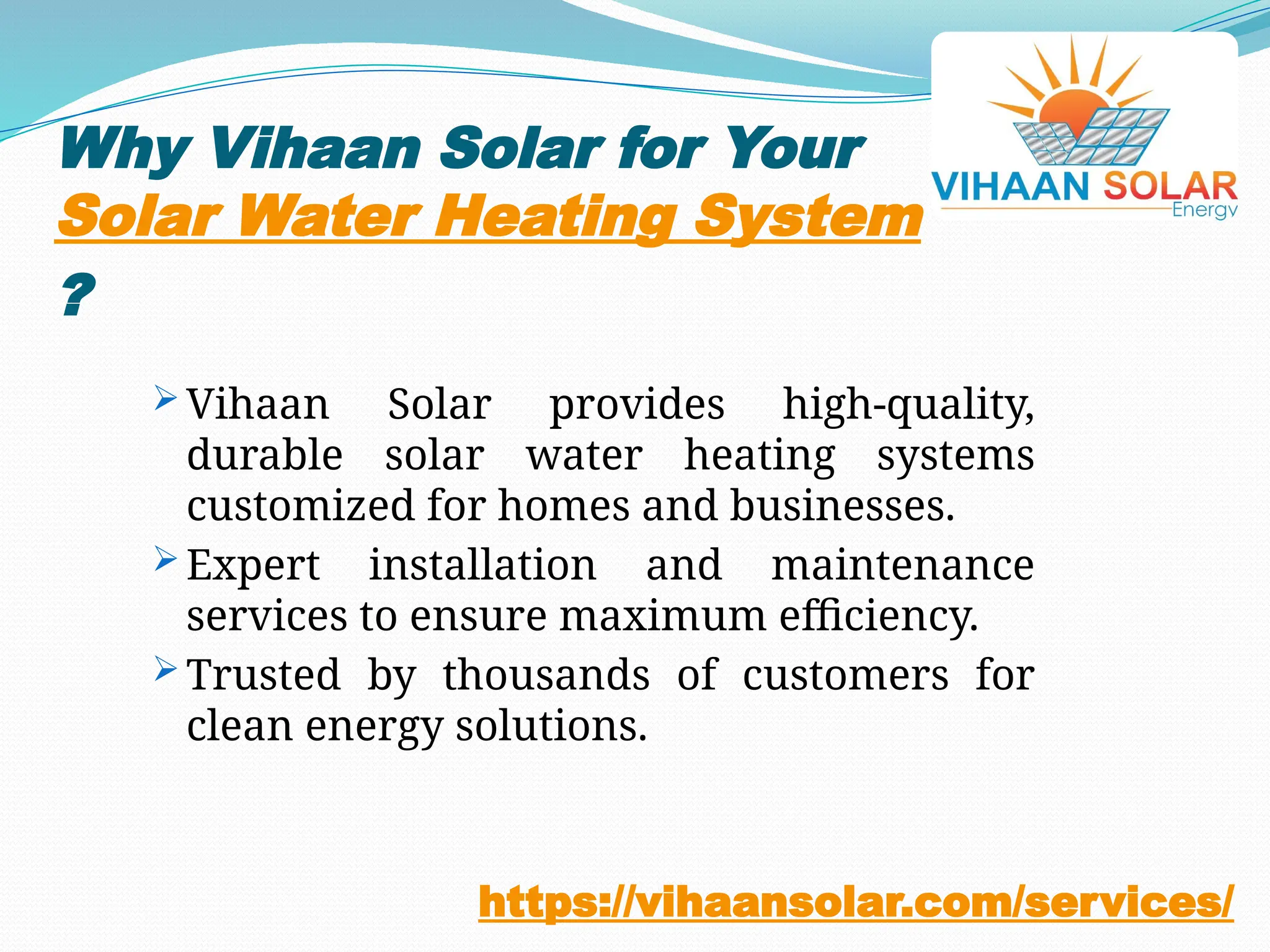 Harnessing the Power of the Sun:Solar Water Heating Systems | PPT