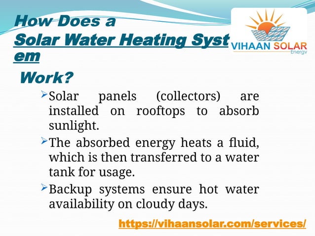 Harnessing the Power of the Sun:Solar Water Heating Systems | PPSX ...