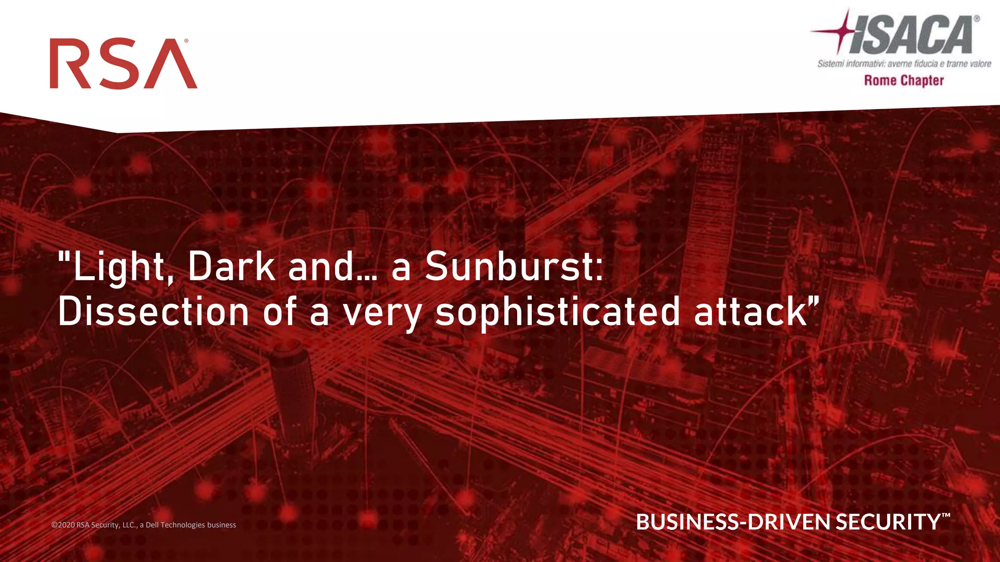 Light, Dark and... a Sunburst... dissection of a very sophisticated ...