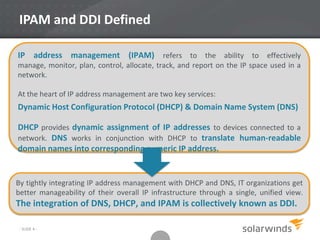 SolarWinds IP Address Manager New Version 3.1 is here! | PPTX