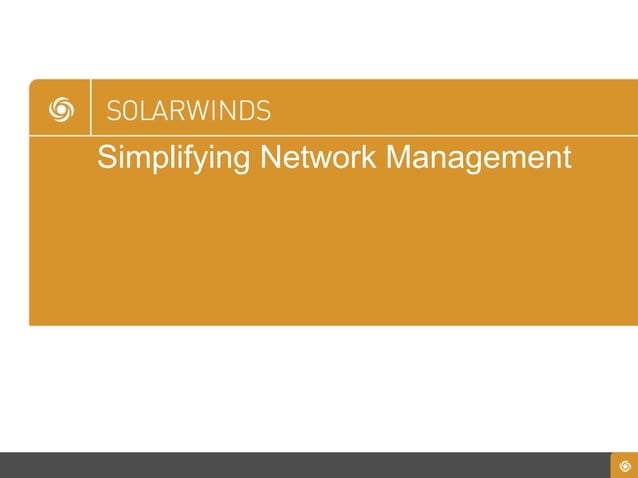 Solarwinds overview 2013 original | PPT