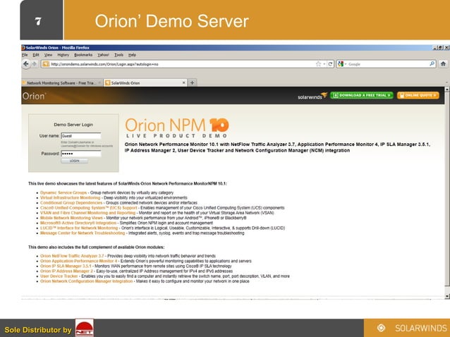 Solarwinds overview 2013 original | PPT