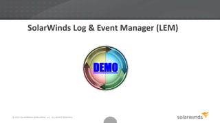 SolarWinds Presents Compliance with Log and Event Manager | PPTX