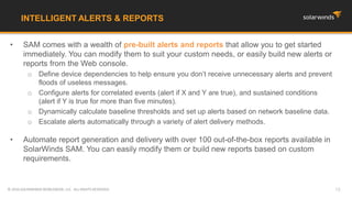 SolarWinds SAM Product Overview & Feature Highlights | PPTX