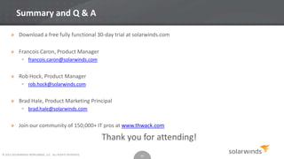 SolarWinds Scalability for the Enterprise | PPT