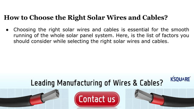 Solar Wires and Cables: A Comprehensive Guide | PDF
