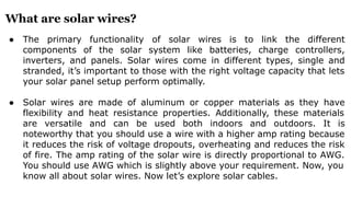 Solar Wires and Cables: A Comprehensive Guide | PDF