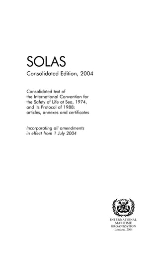 SOLAS.pdf ( para conhecimentos de emergência como salvaguarda de vidas ...