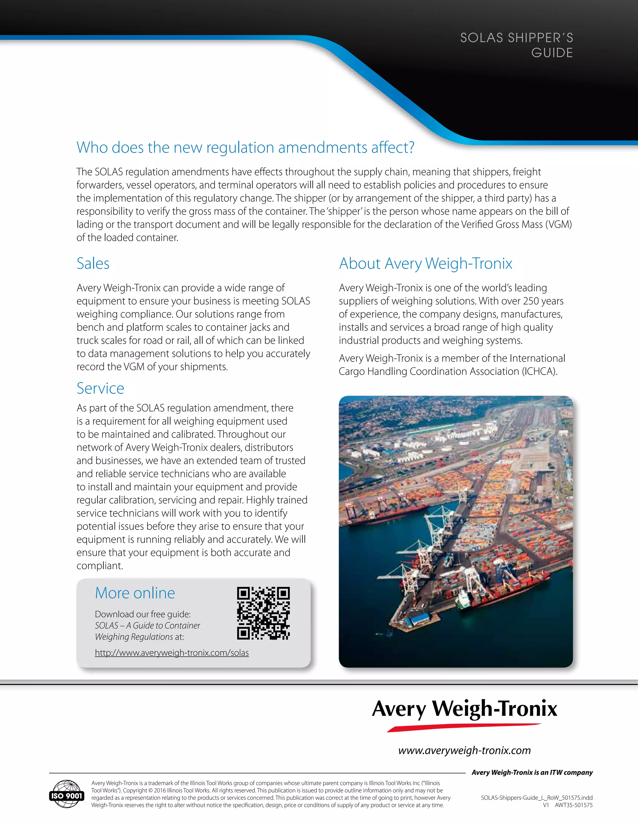 Safety of Life at Sea (SOLAS) Shippers Guide | PDF