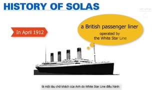 The Introduction of Solas (Safety of Life at Sea) Convention | PPT