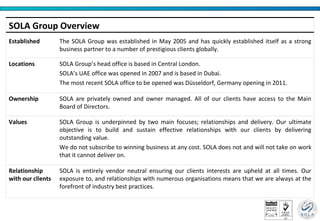 SOLA Group Introduction & Service Offering | PPT