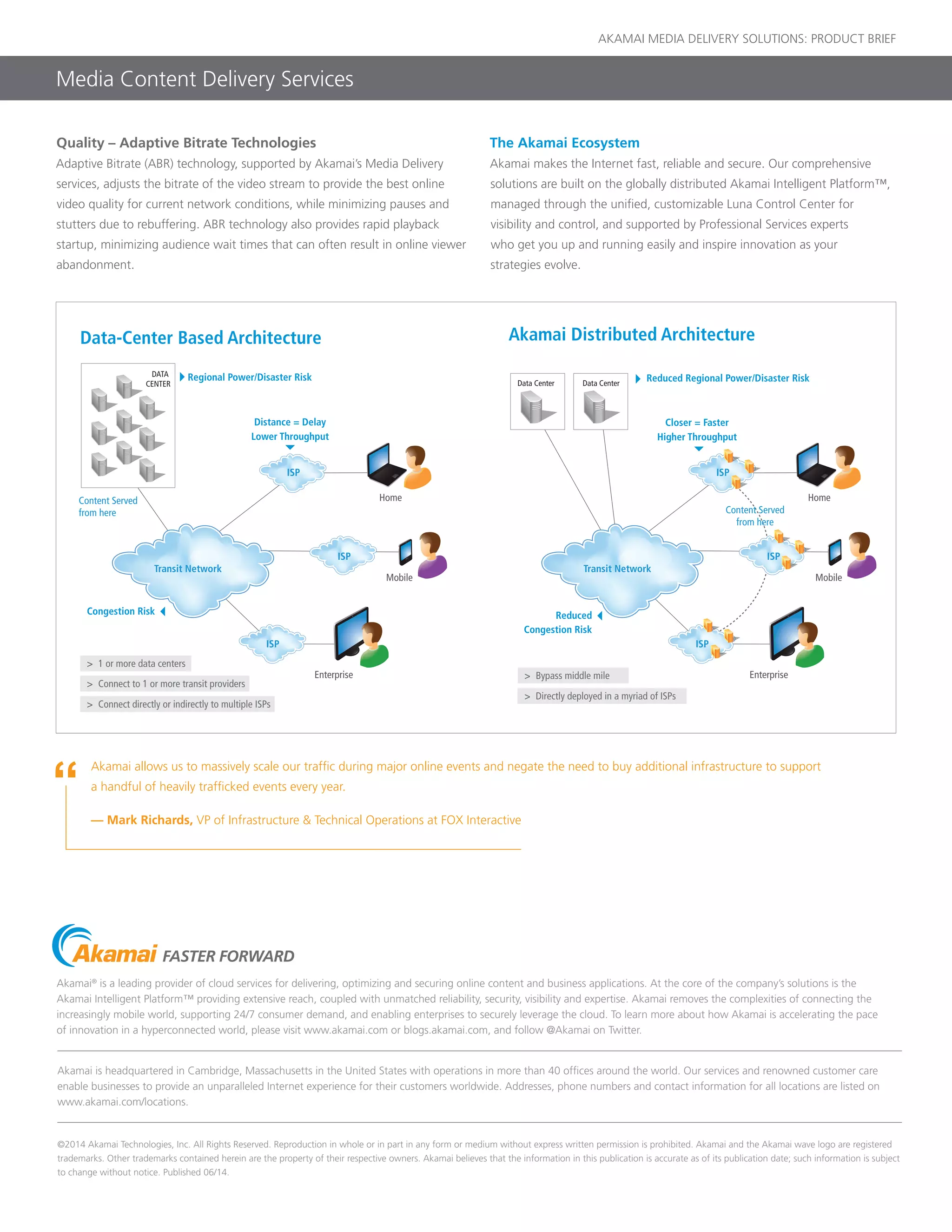 Media Content Delivery Product Brief - Globally distributed content ...