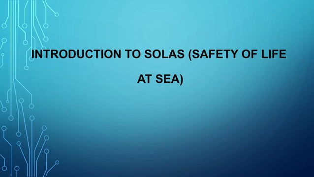 SOLAS (Safety of Life at Sea).pptx | Cruises | Travel Type