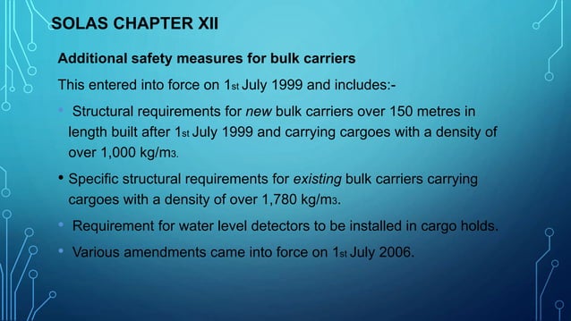 SOLAS (Safety of Life at Sea).pptx | Cruises | Travel Type