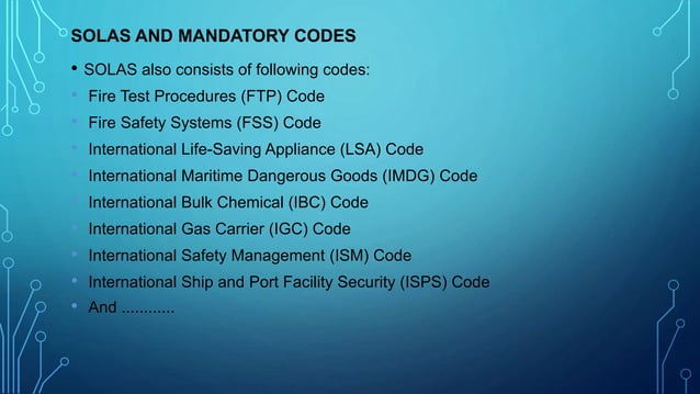 SOLAS (Safety of Life at Sea).pptx | Cruises | Travel Type