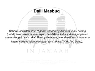 Solat berjemaah masbuq, muwafiq, istikhlaf & (1) | PPT