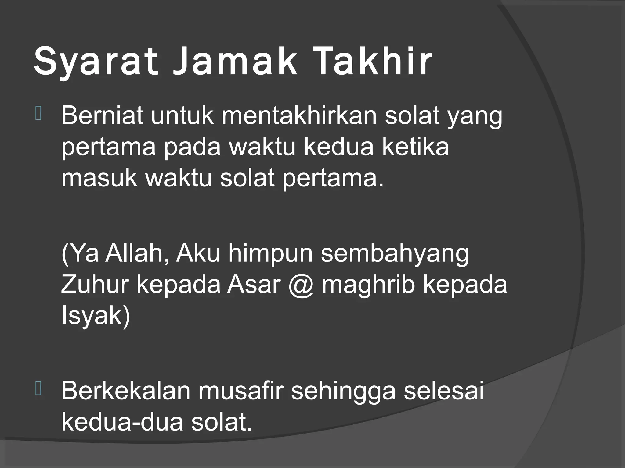 Solat jamak dan qasar | PPT