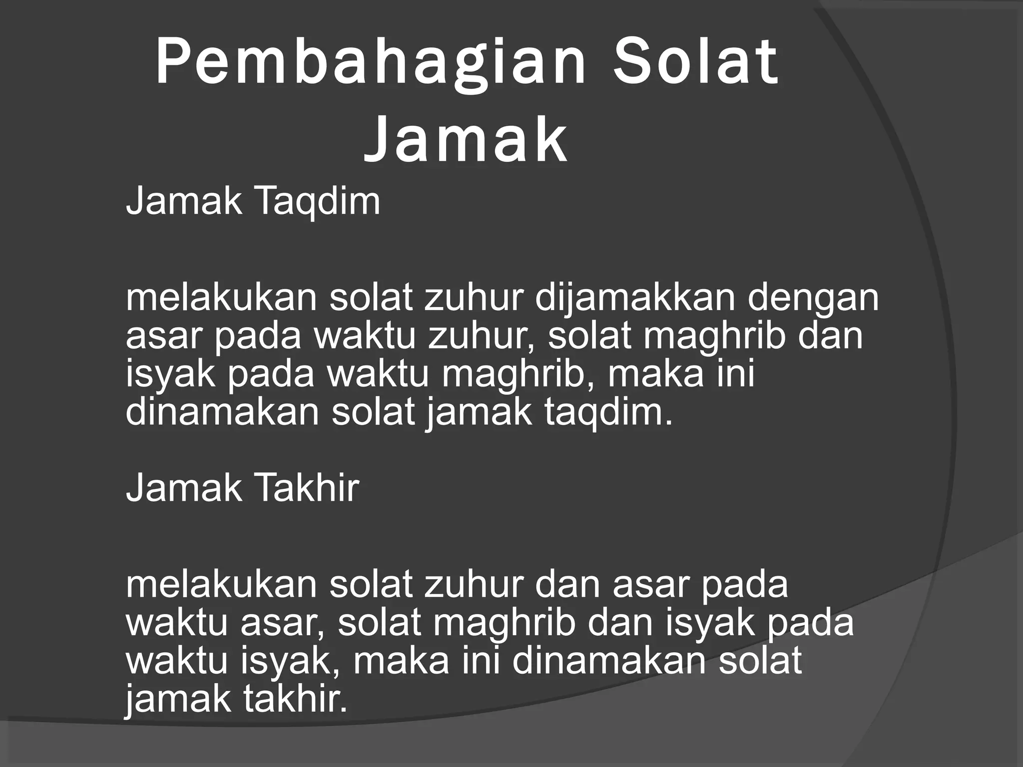 Solat jamak dan qasar | PPT