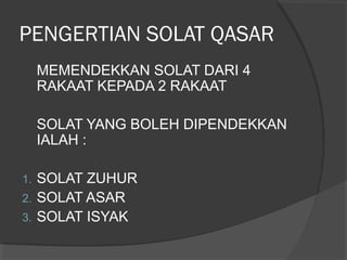 Solat jamak dan qasar | PPT
