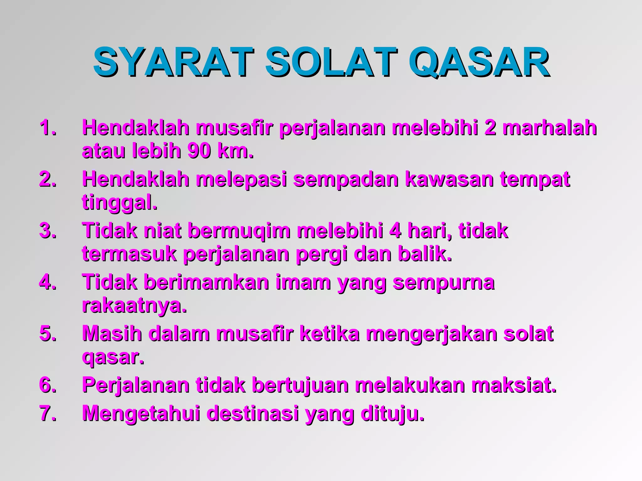 Solat qasar & jamak | PPT