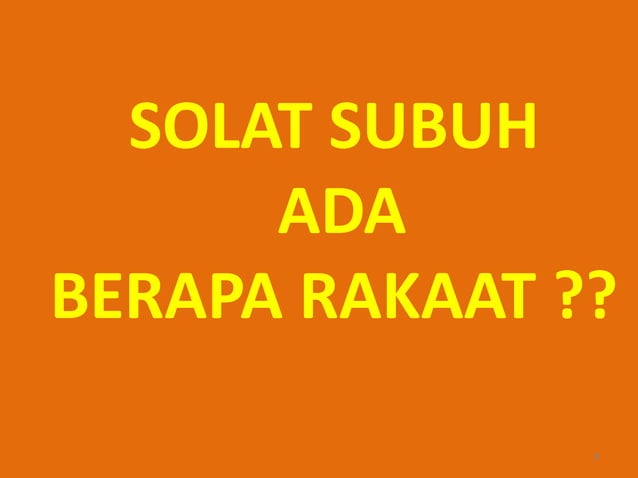 Solat subuh | PPT