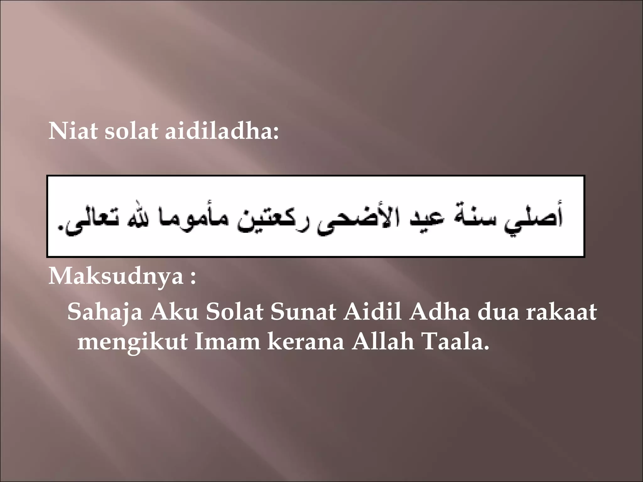 Solat sunat hariraya aidilfitri dan aidiladha | PDF