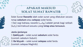 SOLAT SUNAT RAWATIB STEPS AND GUIDE (islamic) | PDF