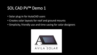 SOL CAD PV™ SOFTWARE | PPTX