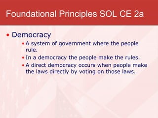 Sol Ce 2 Foundations Of American Government | PPT