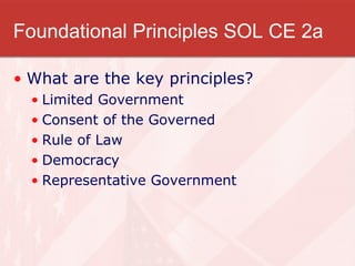 Sol Ce 2 Foundations Of American Government | PPT