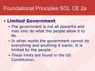 Sol Ce 2 Foundations Of American Government | PPT