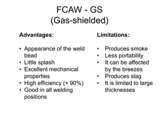 Soldadura de alambre tubular fcaw | PPTX