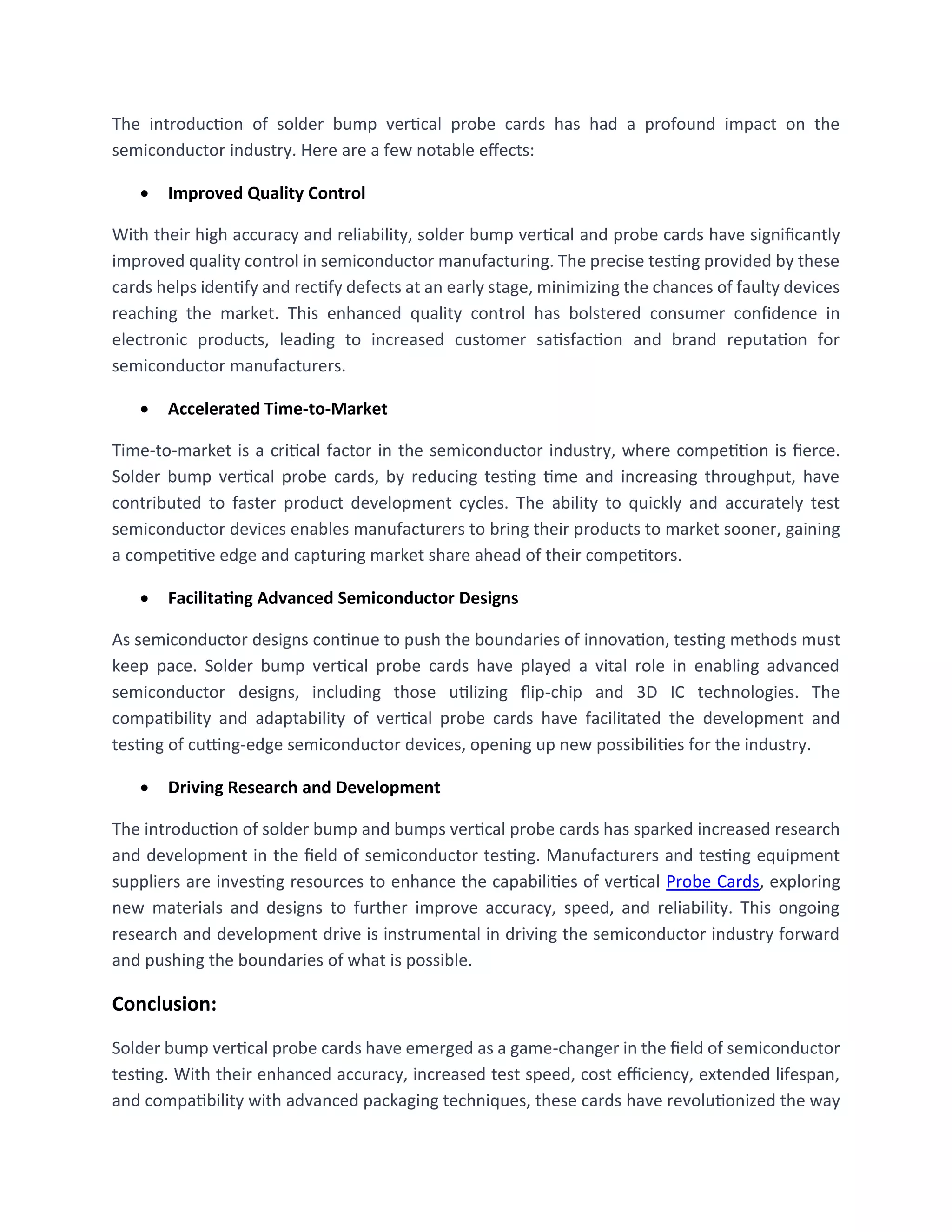 Solder Bump Vertical Probe Cards Revolutionizing Semiconductor Testing ...