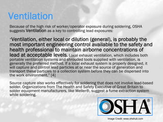 Hazards of Solder Fume & Fume Extraction Equipment Recommendations | PDF