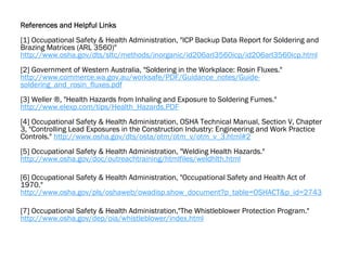 Hazards of Solder Fume & Fume Extraction Equipment Recommendations | PDF