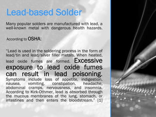 Hazards of Solder Fume & Fume Extraction Equipment Recommendations | PDF