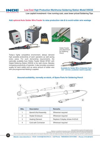 Soldering Stations at the best price in India by INDE Enterprises | PDF