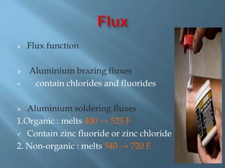 Soldering and brazing of aluminium | PPTX
