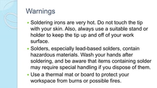 Soldering and desoldering electronic components | PPTX