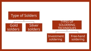 Soldering and Welding - Dental Materials | PPT
