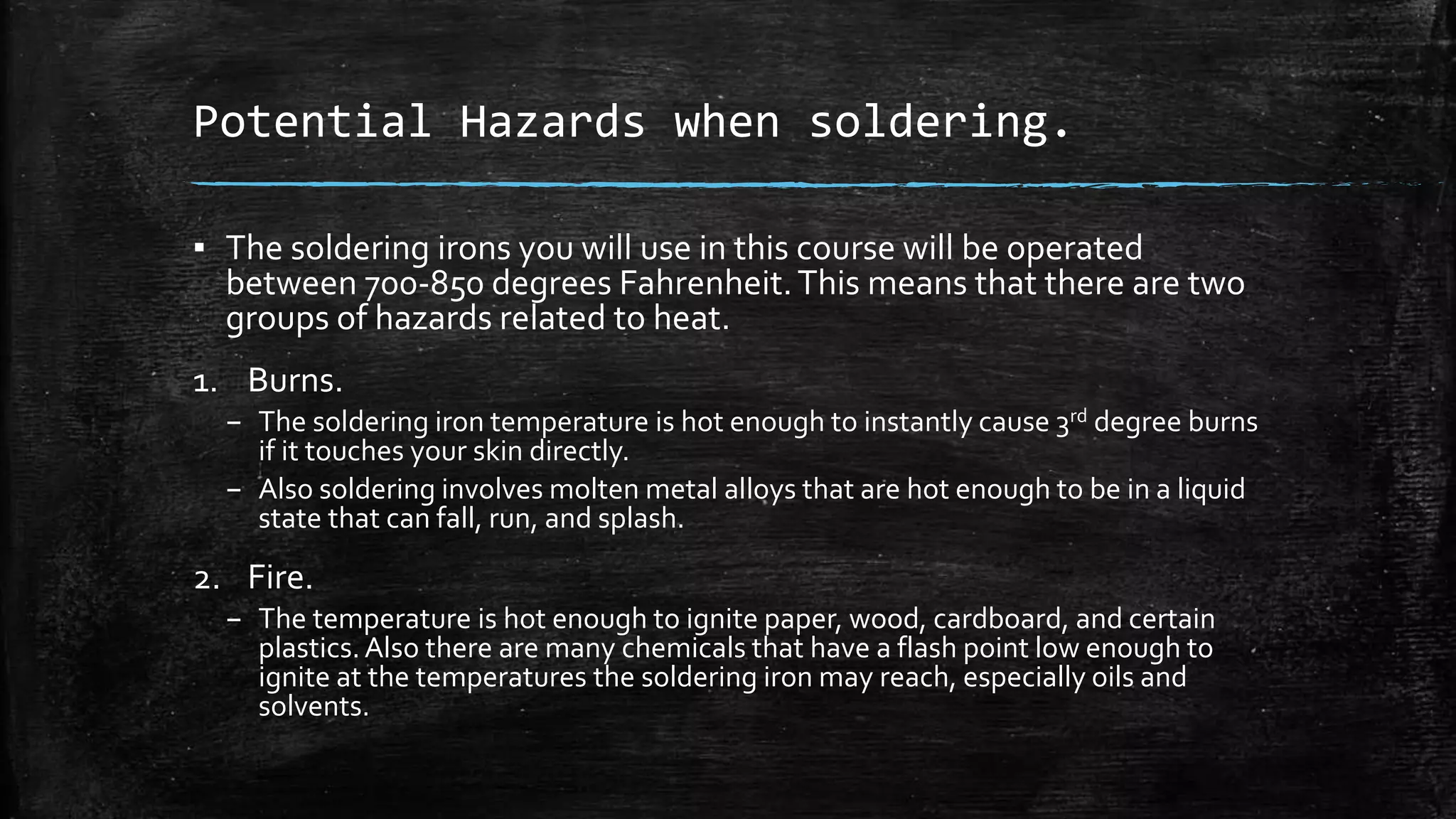 Soldering safely | PPTX