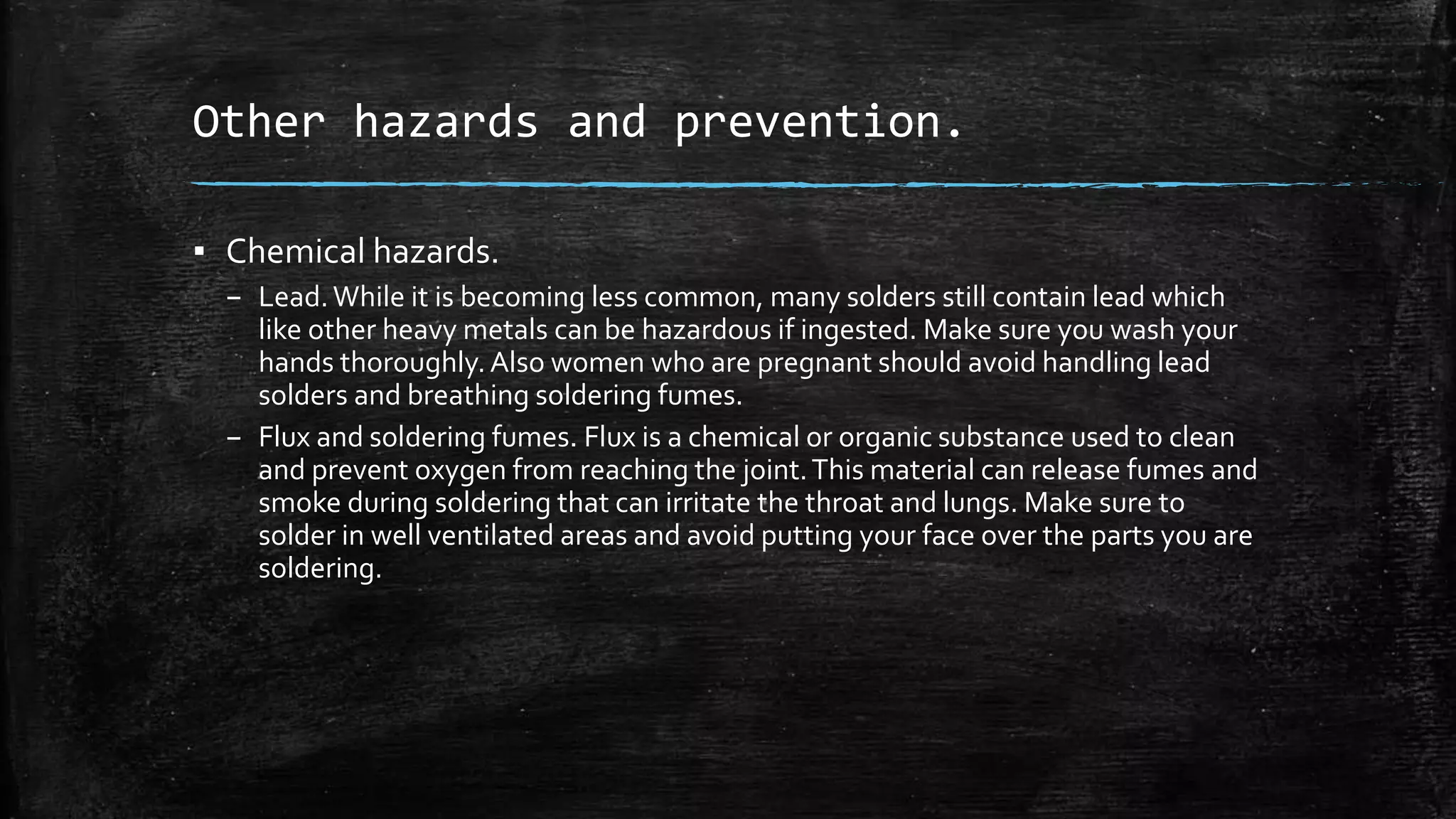 Soldering safely | PPTX