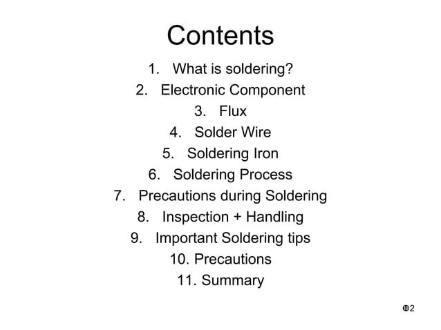 Basic Soldering Techniques Ppt