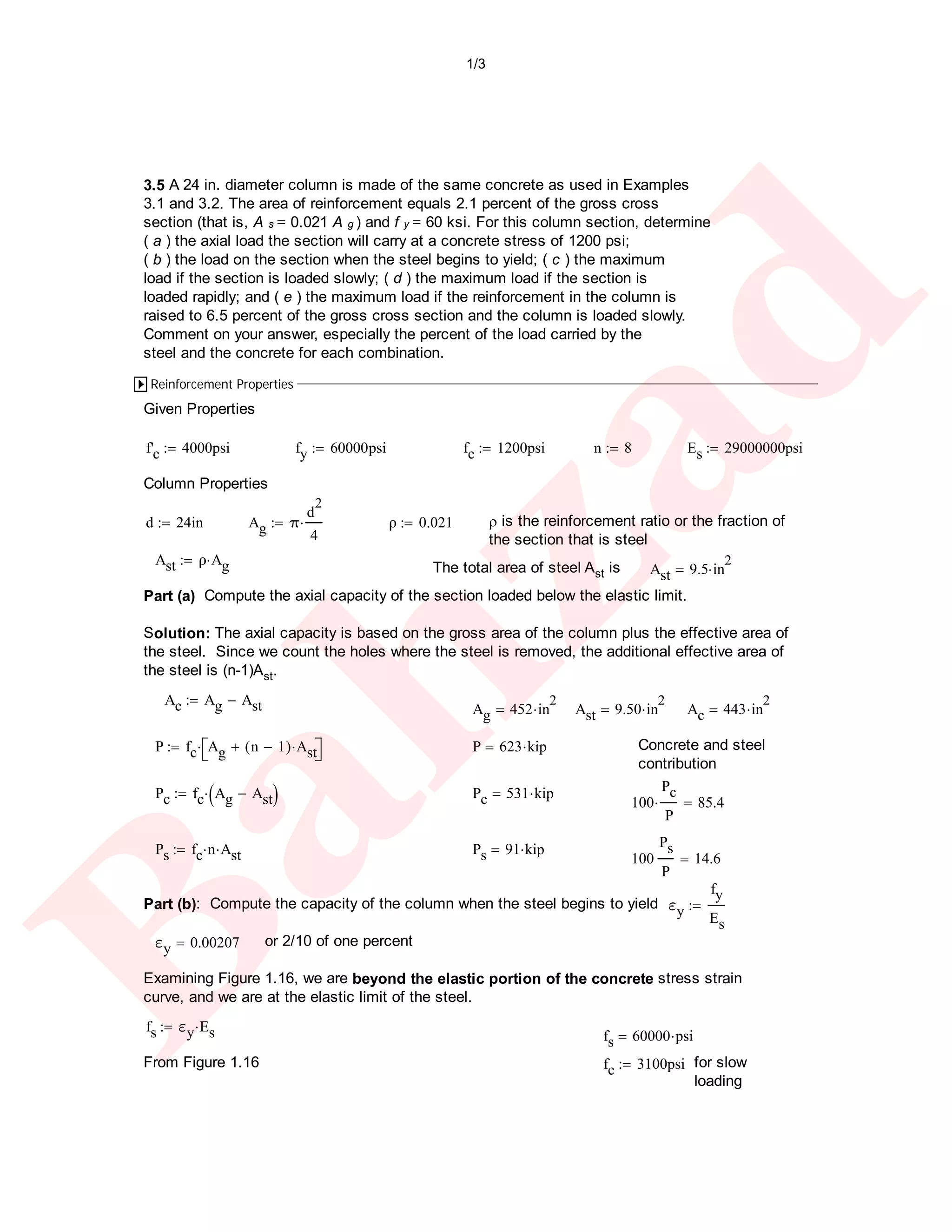 Instructor's Solutions Design of Concrete Structures – Arthur H. Nilson ...
