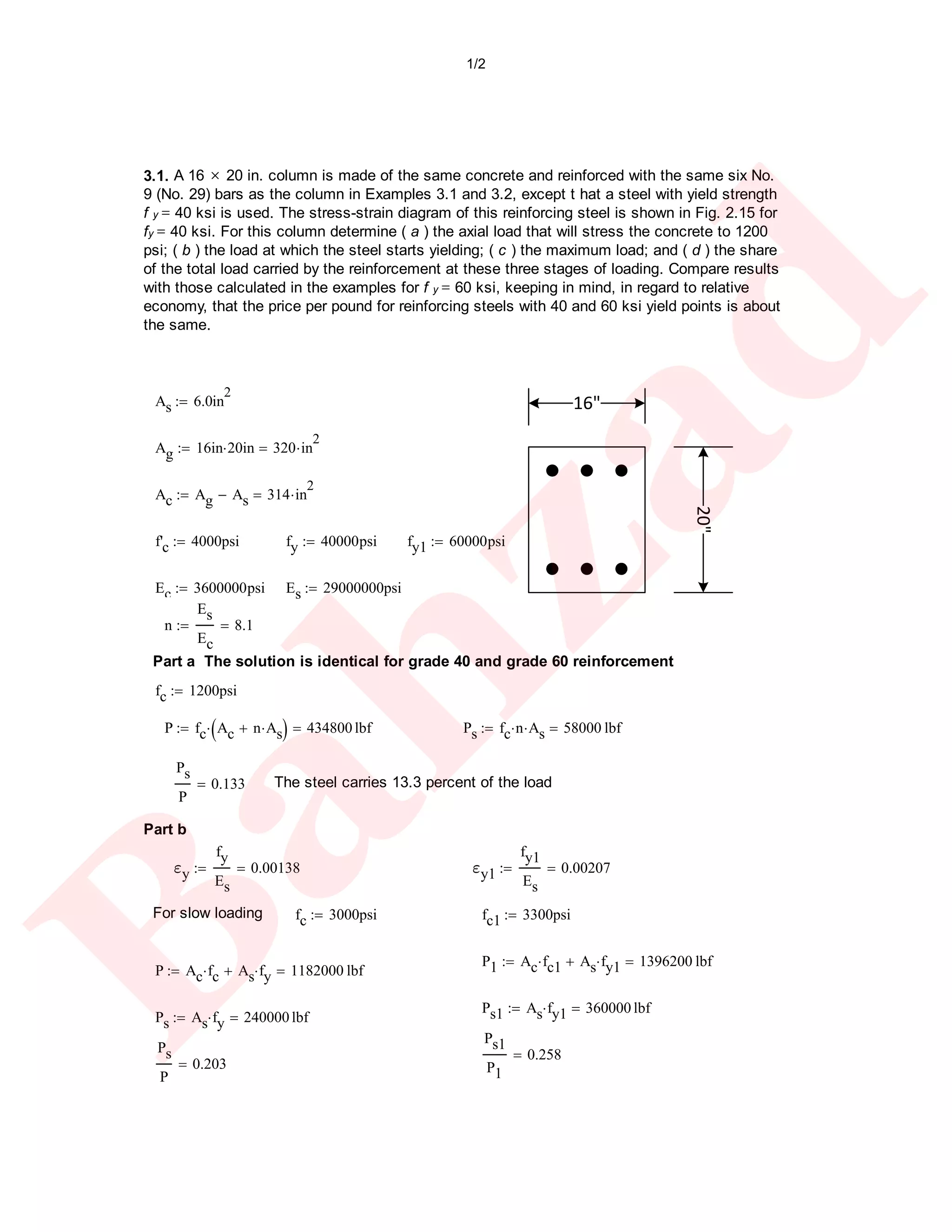 Instructor's Solutions Design of Concrete Structures – Arthur H. Nilson – 15th Edition | PDF ...
