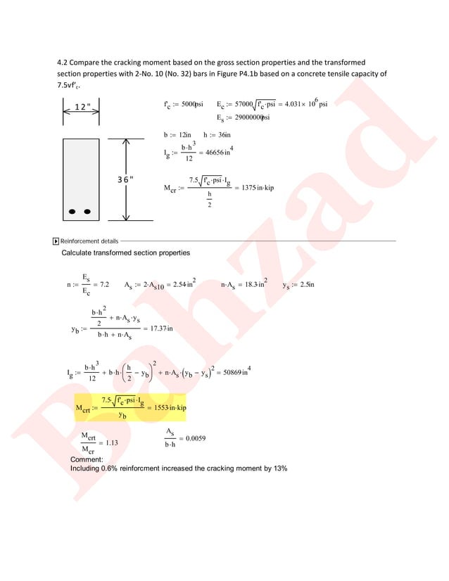 Instructor's Solutions Design of Concrete Structures – Arthur H. Nilson – 15th Edition | PDF ...