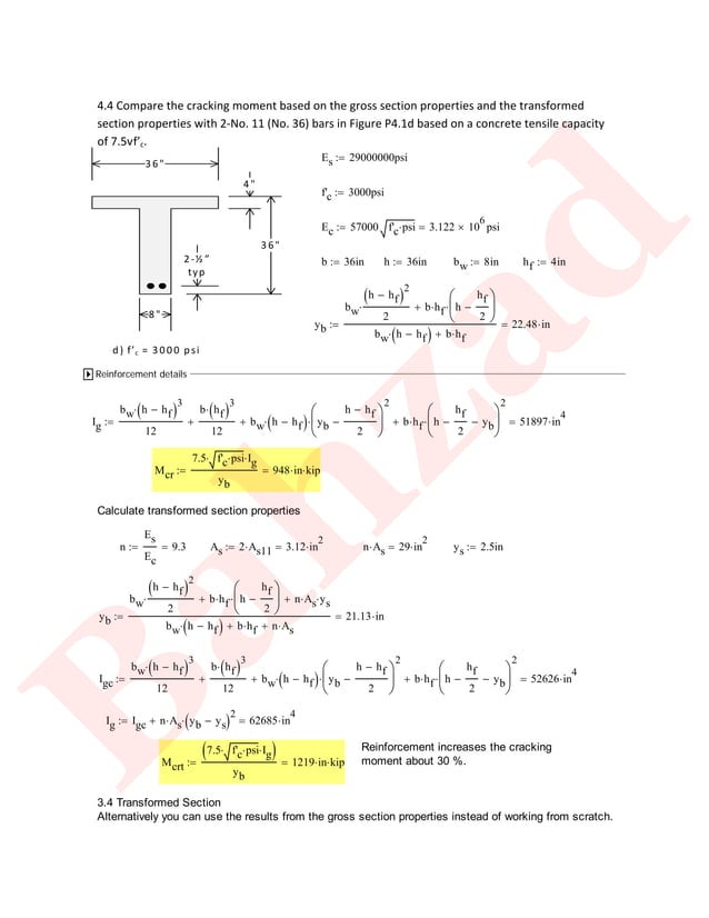 Instructor's Solutions Design of Concrete Structures – Arthur H. Nilson ...