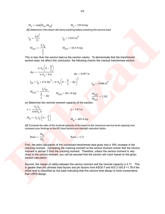 Instructor's Solutions Design of Concrete Structures – Arthur H. Nilson ...